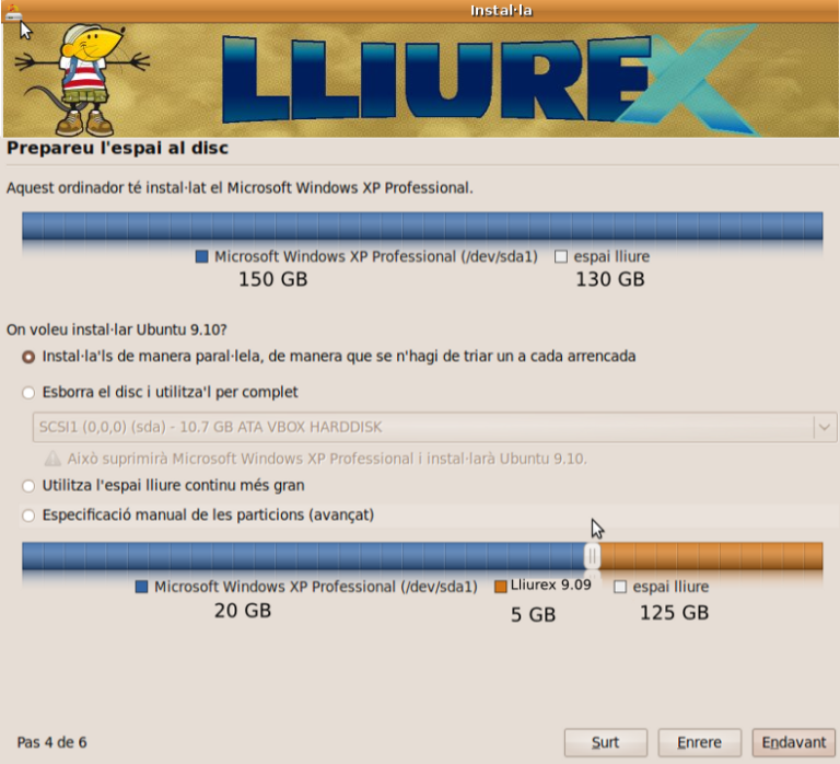 Instal·lació de Lliurex infantil - Softvalencià